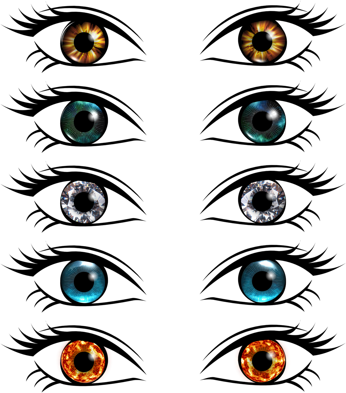 Eye Iris Pupil - Blue Eyes Brown Eyes Cartoon Clipart - Full Size ...