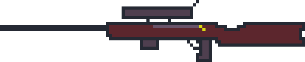 Pixel Art Hunting Rifle Clipart - Full Size Clipart (#5522215) - PinClipart