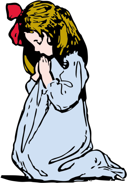 Girl Praying Png Icons - Turn Your Worry Into Prayer Clipart - Full ...