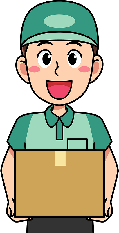 Delivery Man Clipart - Cartoon Transparent Delivery Man Png - Full Size ...