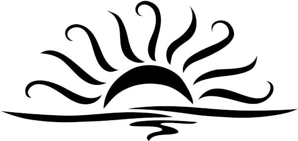 Download Rising Sun Black And White Clipart (#5528796) - PinClipart