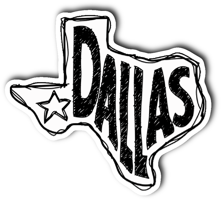 Dallas Drawing Sticker - Texas Stickers Transparent Clipart - Full Size ...