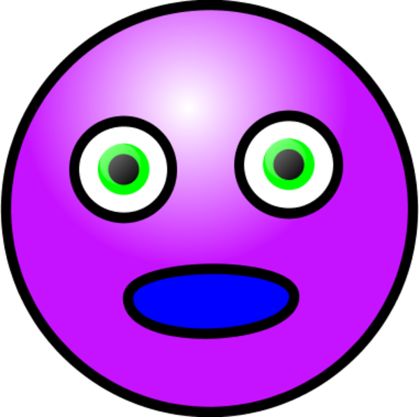 Emoticons Amazed Face - Purple Sad Face Clipart - Full Size Clipart ...