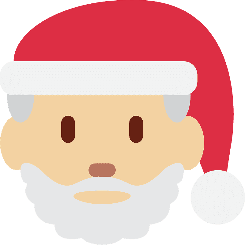 Santa Claus Emoji Clipart - Google Santa Claus Emoji - Png Download ...