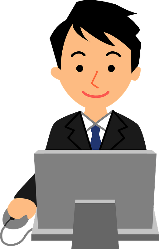 Business Man Computer Clipart - Computer User Clipart - Png Download ...