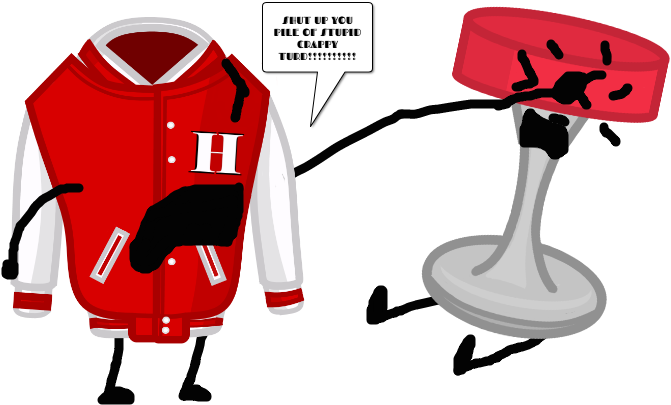 Download Varsity Jacket Punches Stool In The Eye - Bfdi Jacket Clipart ...