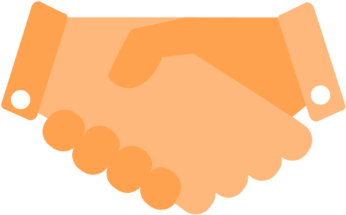 Download Image Shaking Hands - Orange Hands Shaking Clipart (#5539686 ...