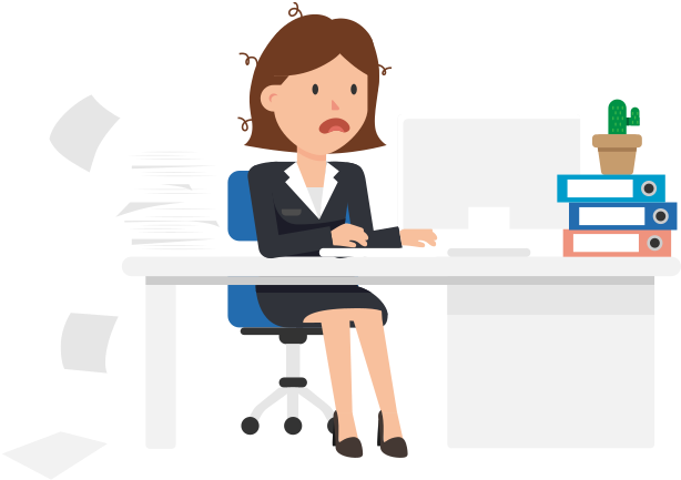 Corporate Woman Being Stressed At Work - National Stress Awareness Day ...