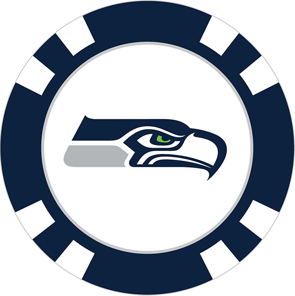 Seattle Seahawks Poker Chip Ball Marker - Seattle Seahawks Circle Logo ...