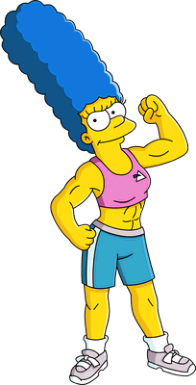 Download Muscular Marge Tapped Out - Simpsons Muscle Marge Clipart ...