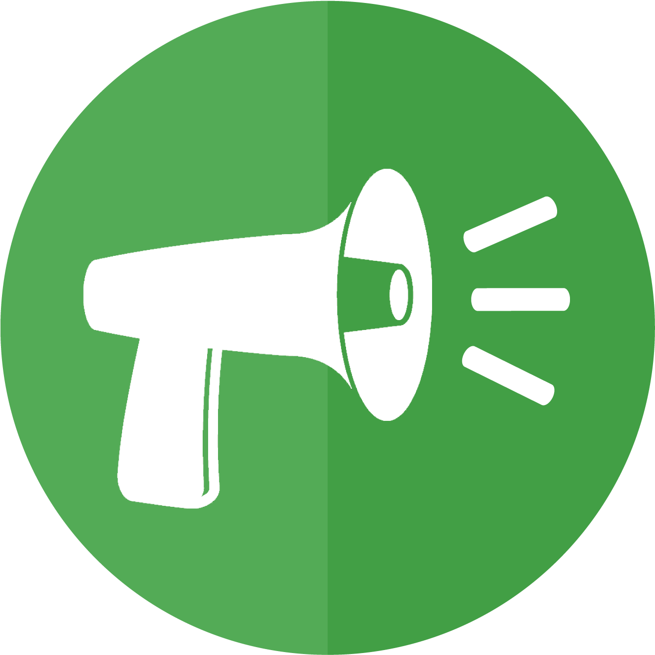 Green Megaphone Png - Circle Clipart - Full Size Clipart (#5542103 ...