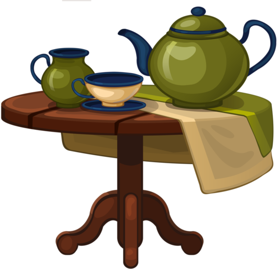 Teapot On The Table Cartoon Clipart - Full Size Clipart (#5542783 ...