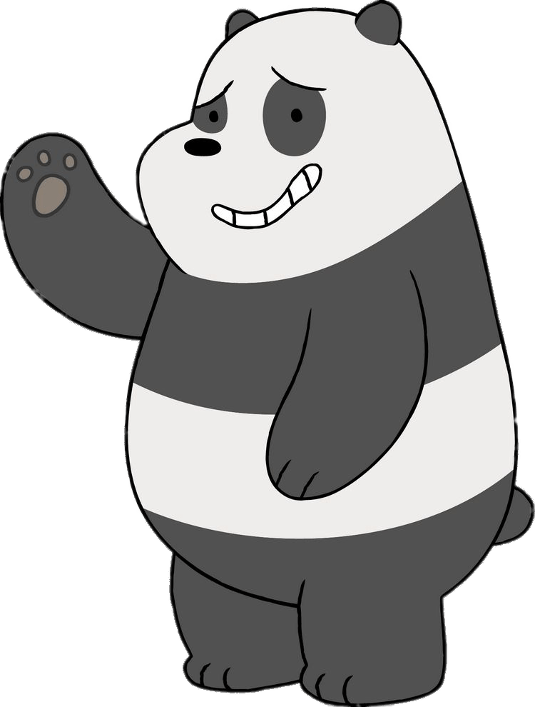 We Bare Bears Panda Waving Transparent Png - Griz Panda We Bare Bears ...