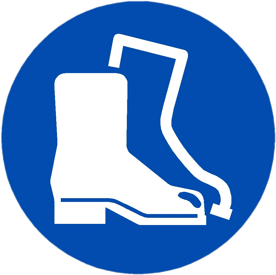 Feet Protection Symbol Clip Arts - Foot Protection Ppe Sign - Png ...