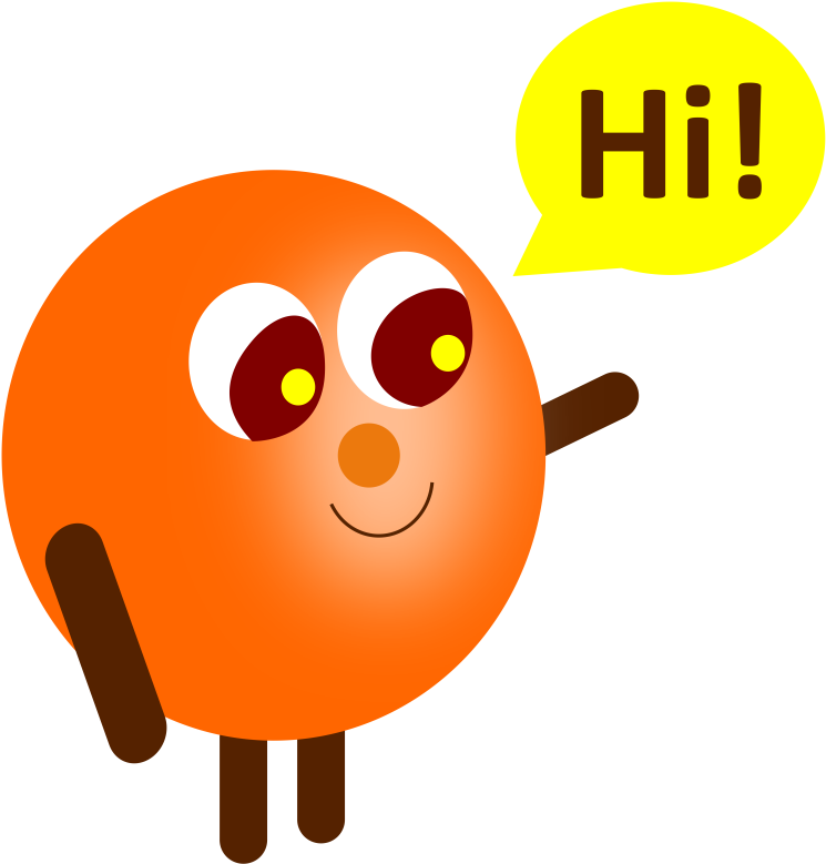 Simple Character And A Hi - Hi Sticker For Whatsapp Clipart - Full Size ...