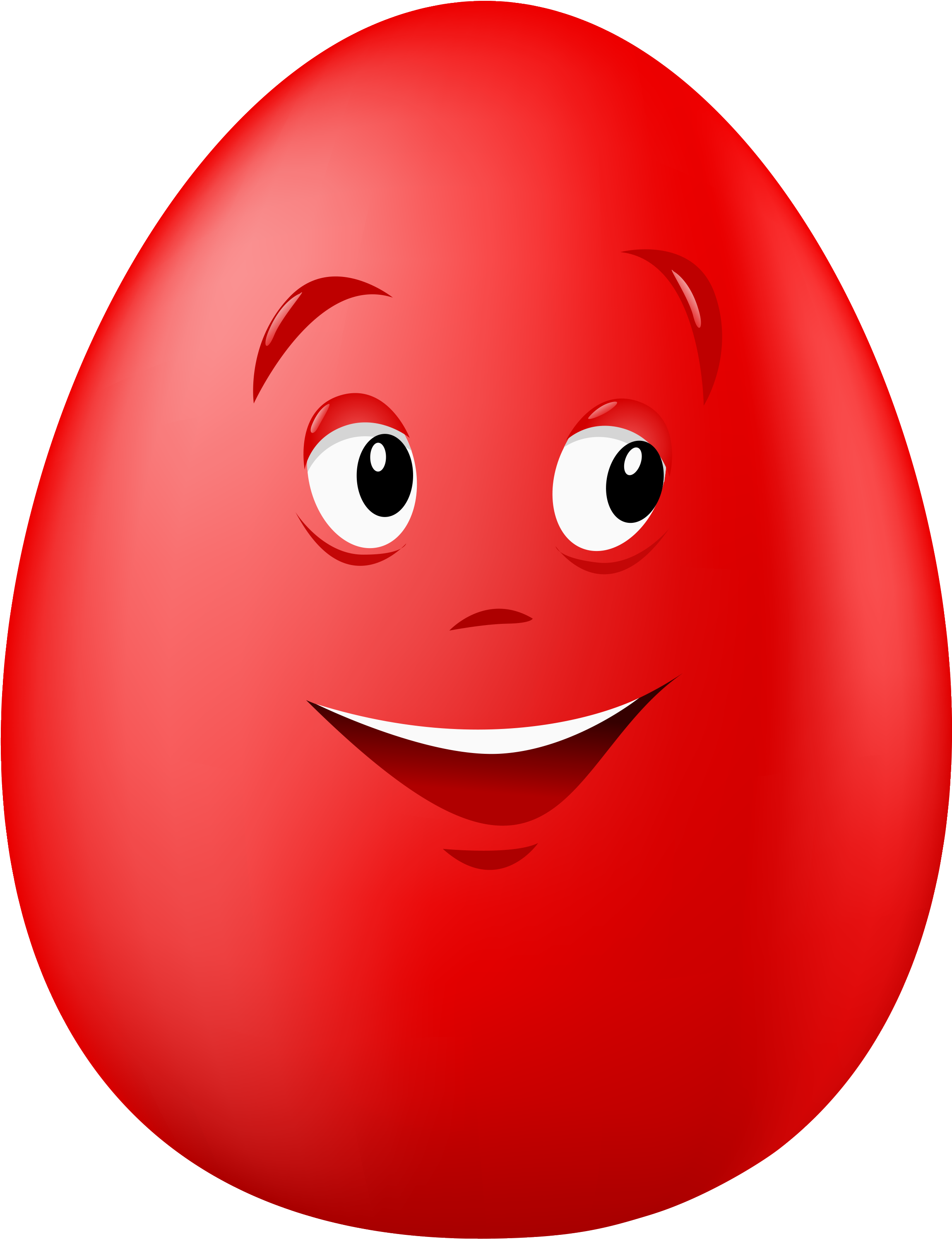 Transparent Easter Red Smiling Egg Png Clipart Picture - Easter Eggs ...