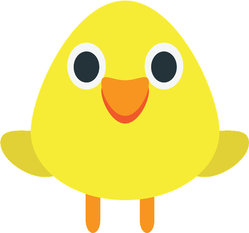 Front-facing Baby Chick Emoji Clipart - Cartoon - Png Download - Full ...