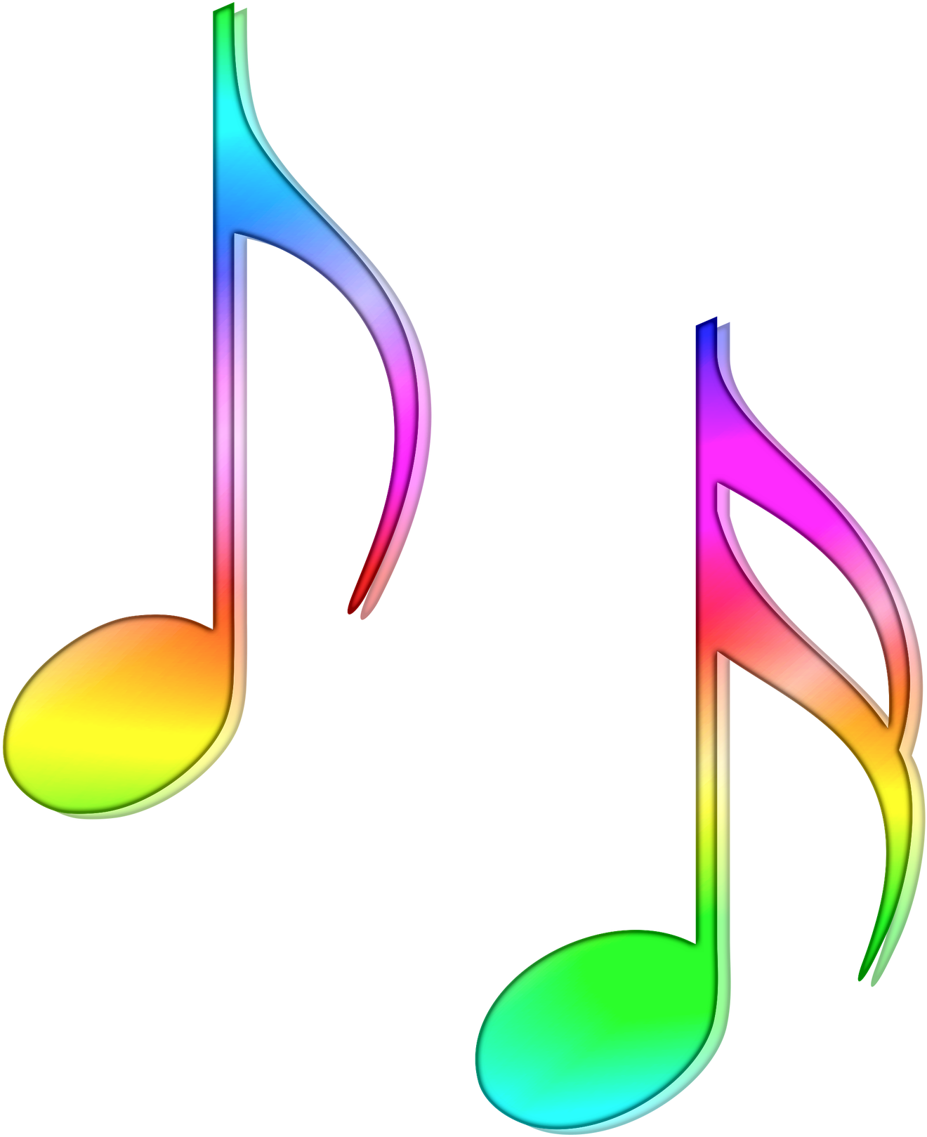 Transparent Pastor Anniversary Clipart - Music Notes Color Transparent ...