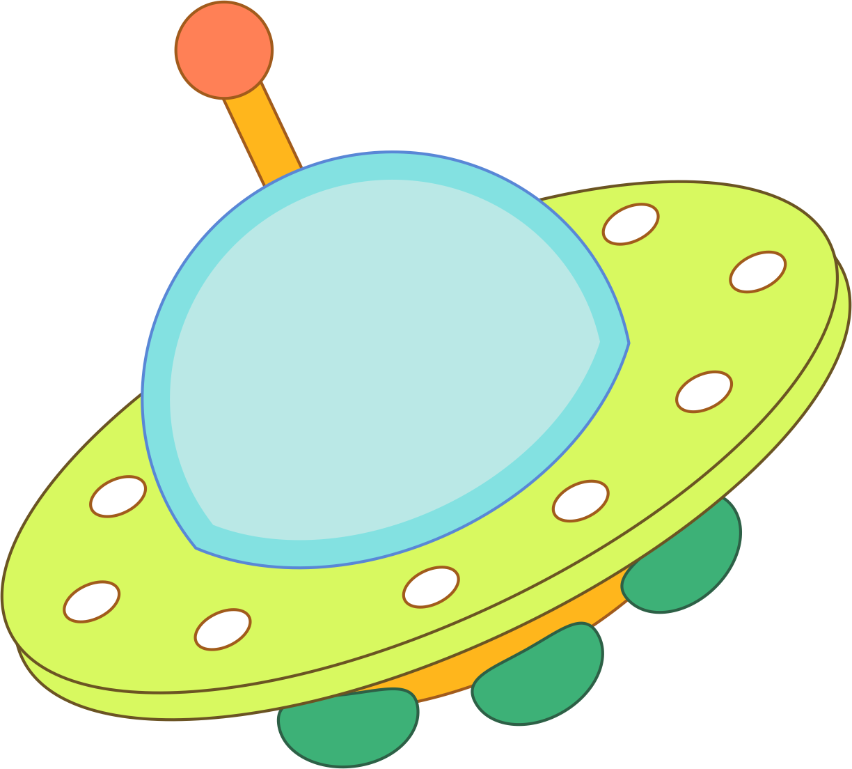 Spaceship Clipart Outer Space - Circle - Png Download - Full Size ...
