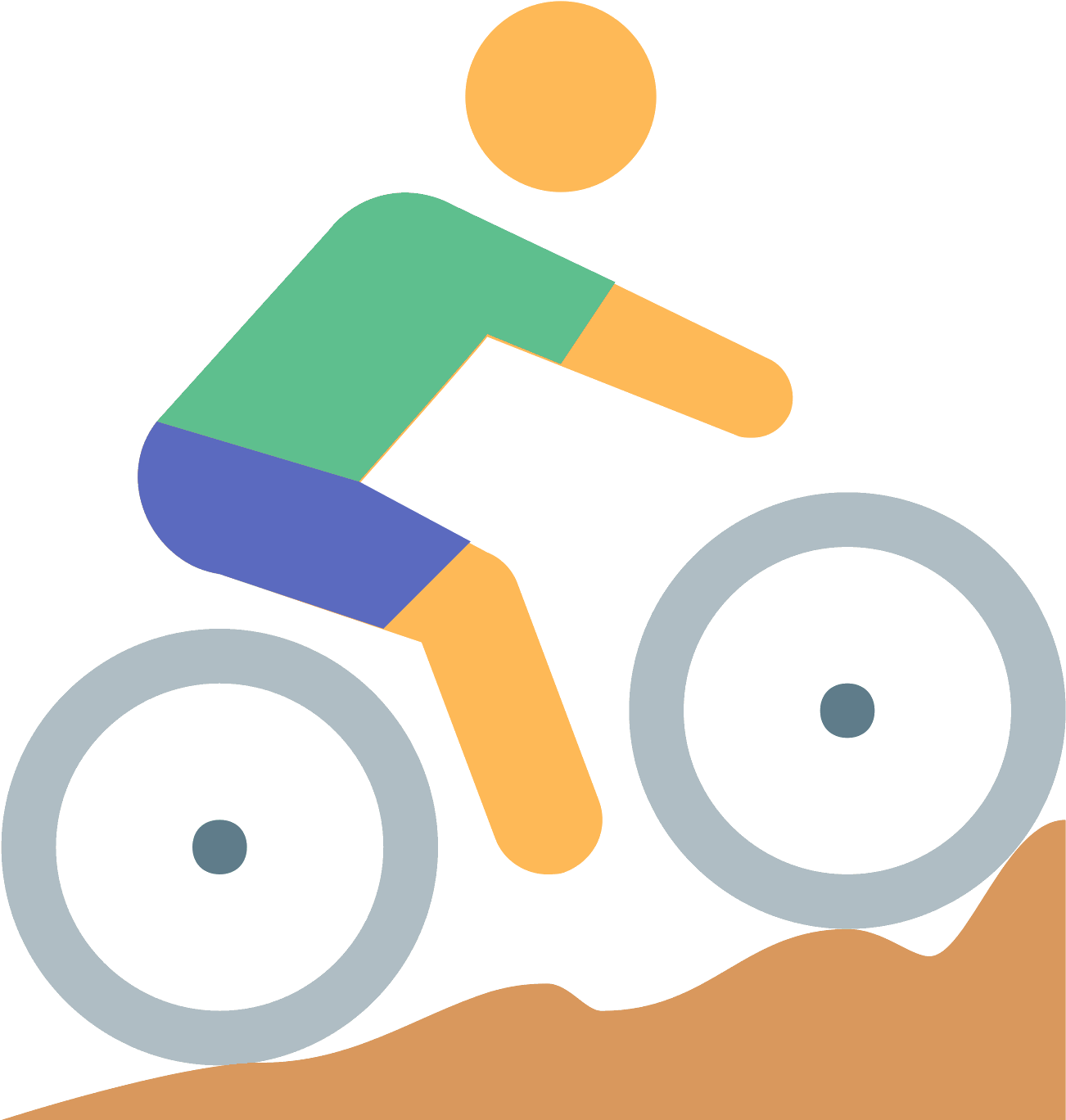 Cycling Mountain Bike Icon - Cycling Icon Colour Clipart - Full Size ...