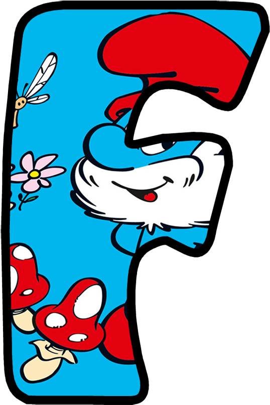 Smurf Alphabet Letters Clipart - Full Size Clipart (#5558436) - PinClipart