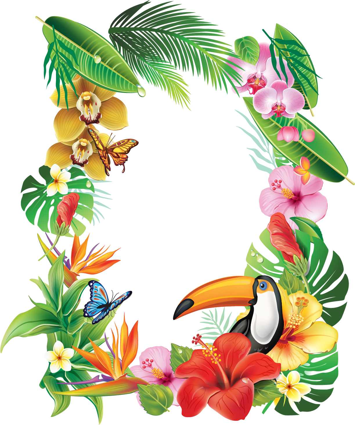 Tropical Flower Clip Art Transparent