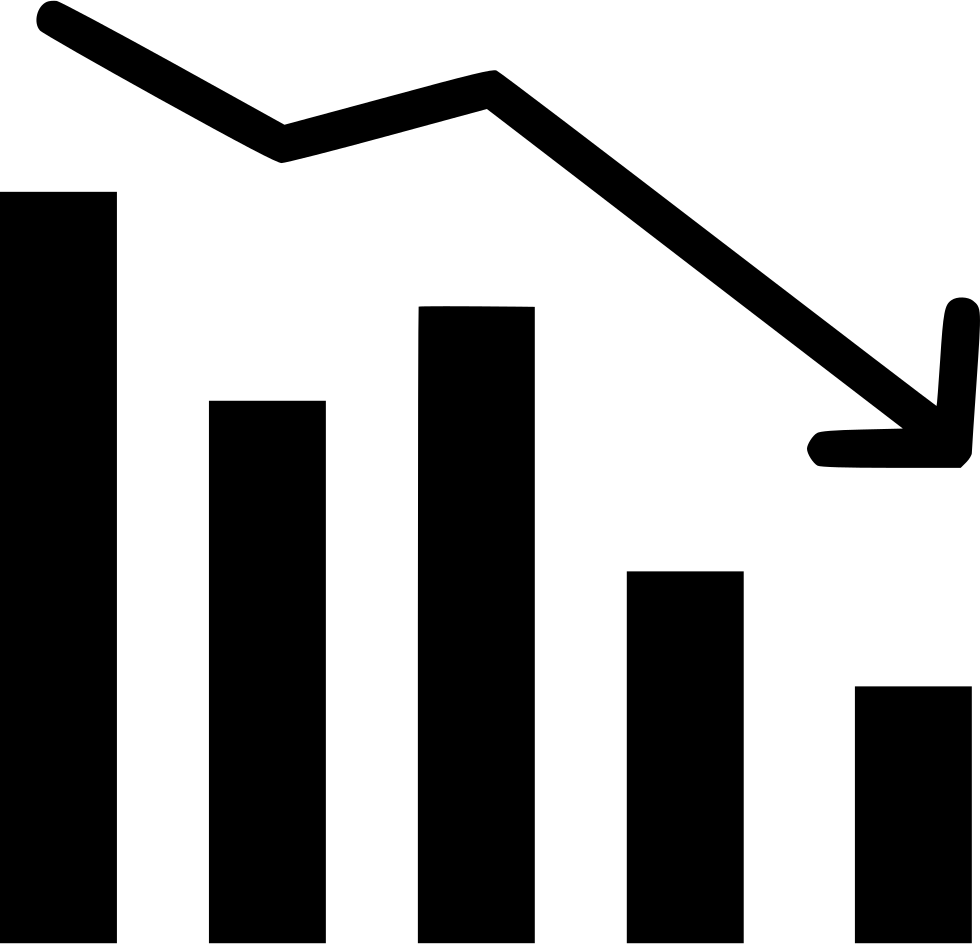 Svg Graph Clipart - Line Graph Down Icon - Png Download - Full Size ...