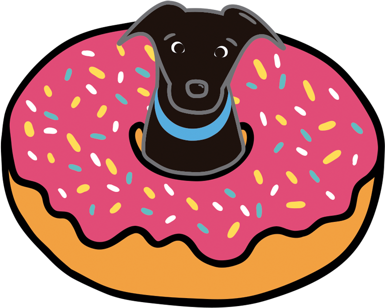 Dogs In Donuts Dogsindonuts - Dogs In Donuts Cartoon Clipart - Full ...