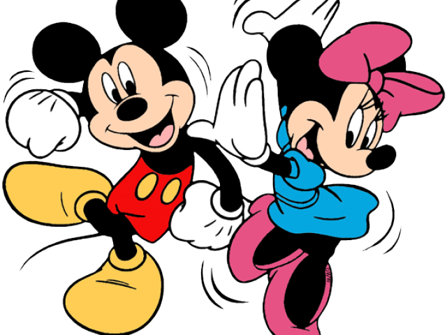 Mickey Mouse Clipart Dancing - Mickey Mouse And Minnie Drawing - Png ...
