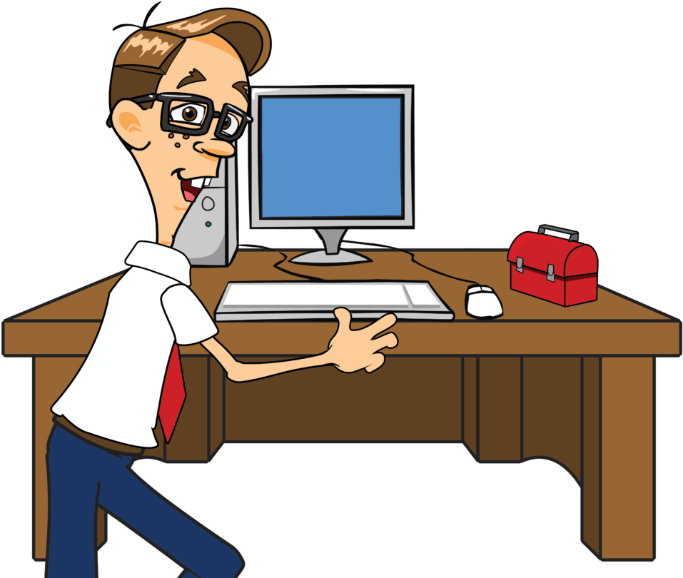 Advertisement Clipart Computer Testing - Scientist On Computer Clipart ...