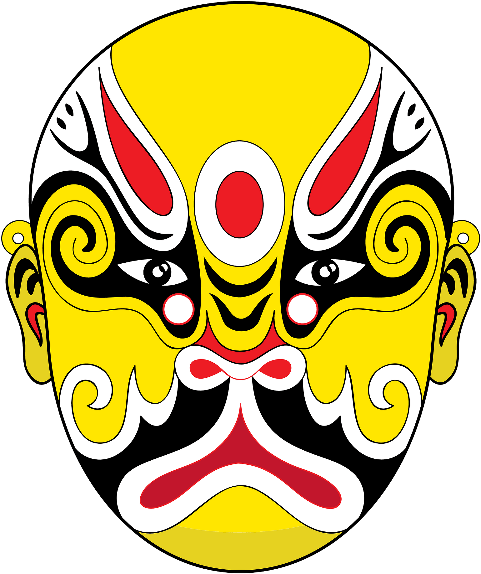 Beijing Opera Yellow Mask Clipart - Full Size Clipart (#5569574 ...