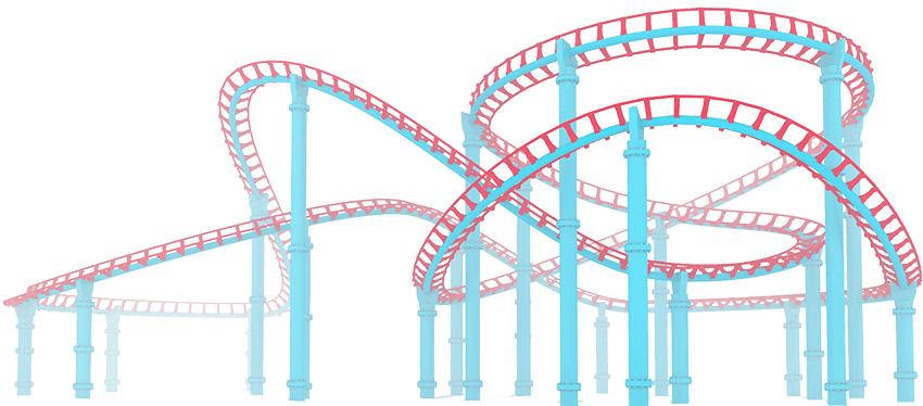 Transparent Rollercoaster Png - Transparent Background Roller Coaster ...