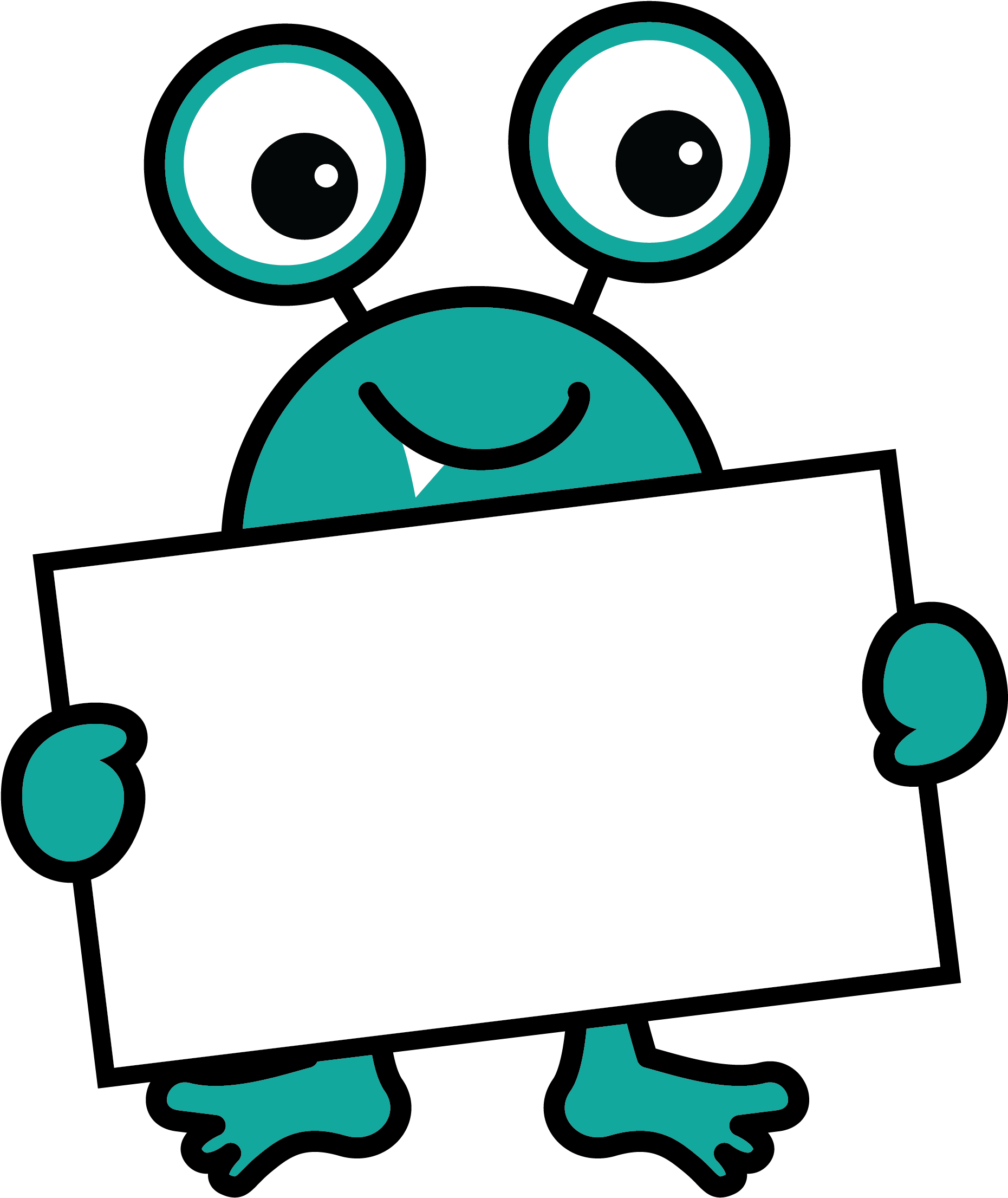 Monster With Sign Clipart - Png Download - Full Size Clipart (#5571325 ...
