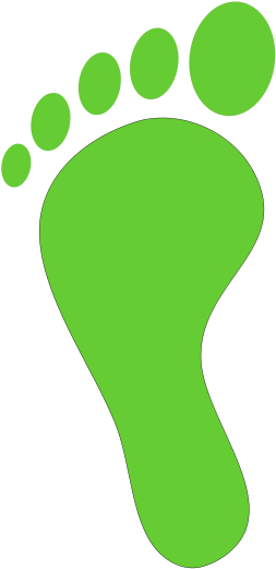 Footprint - Clipart - Green Footsteps - Png Download - Full Size ...