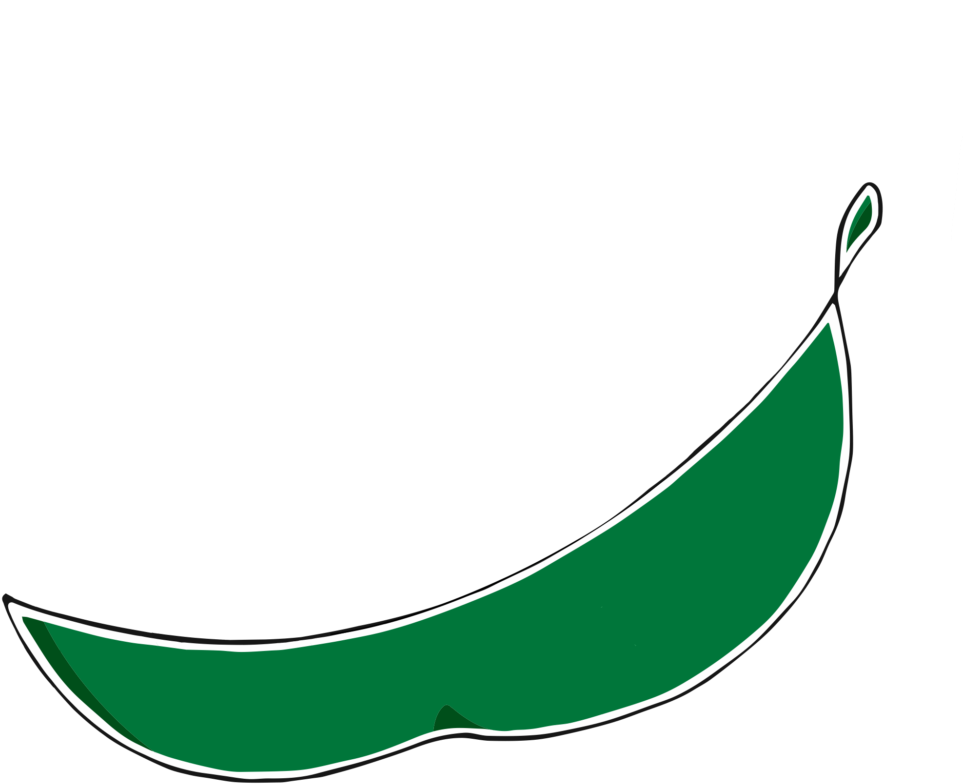 A Cartoon Graphic Of An Empty Pea Pod Clipart - Full Size Clipart ...