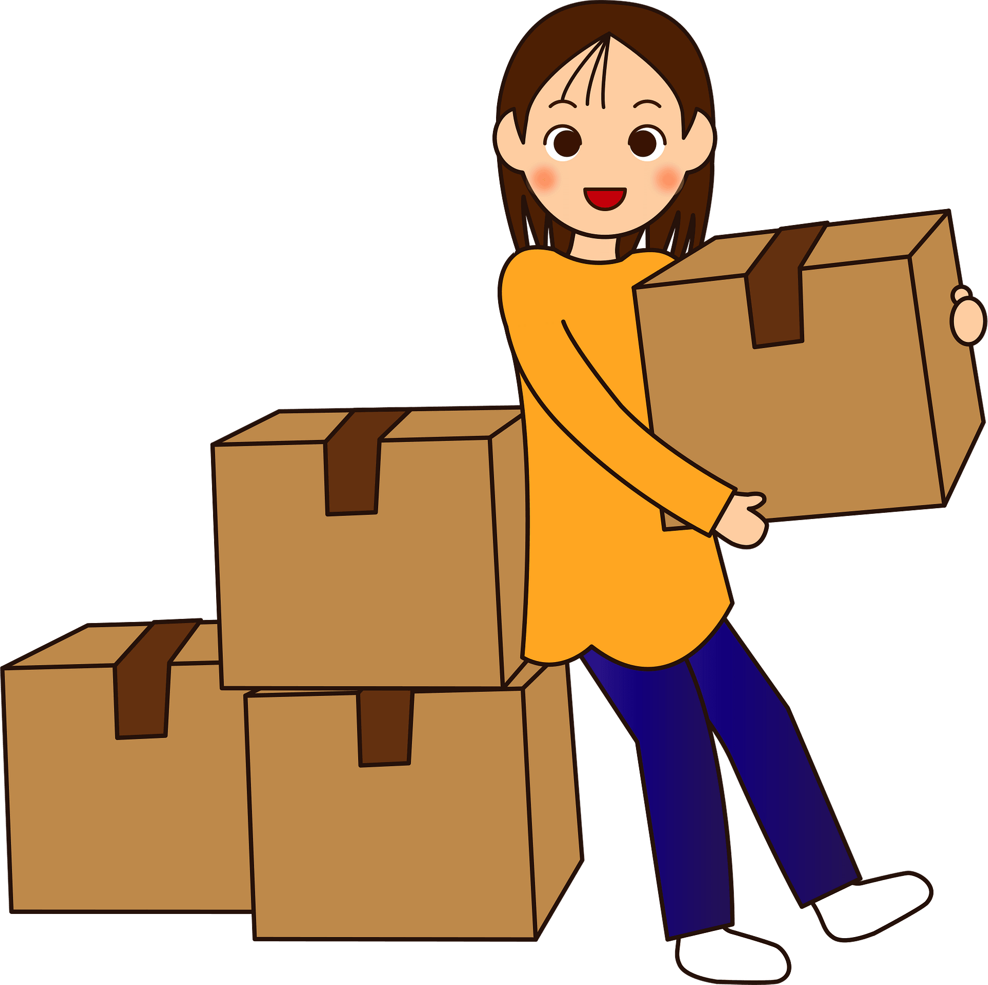 Woman Girl Moving Clipart - Cartoon - Png Download - Full Size Clipart ...