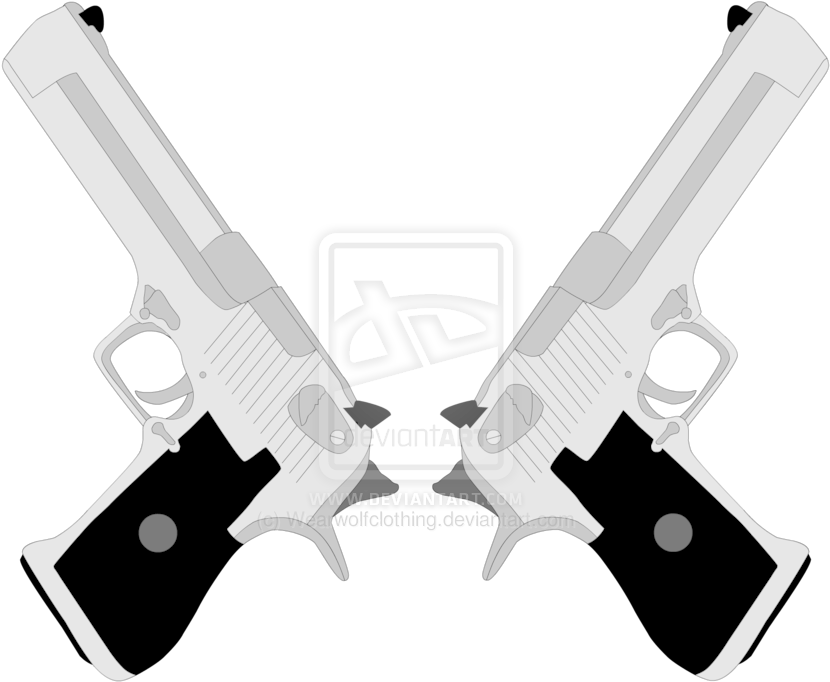 Imi Desert Eagle Firearm Art Revolver Pistol - Png Double Desert Eagle ...