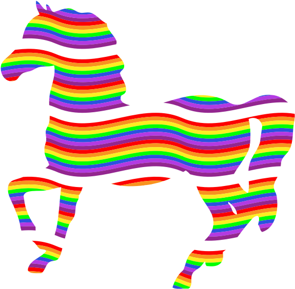 Colorful Rainbow Horse - Rainbow Horse Clipart - Png Download - Full ...