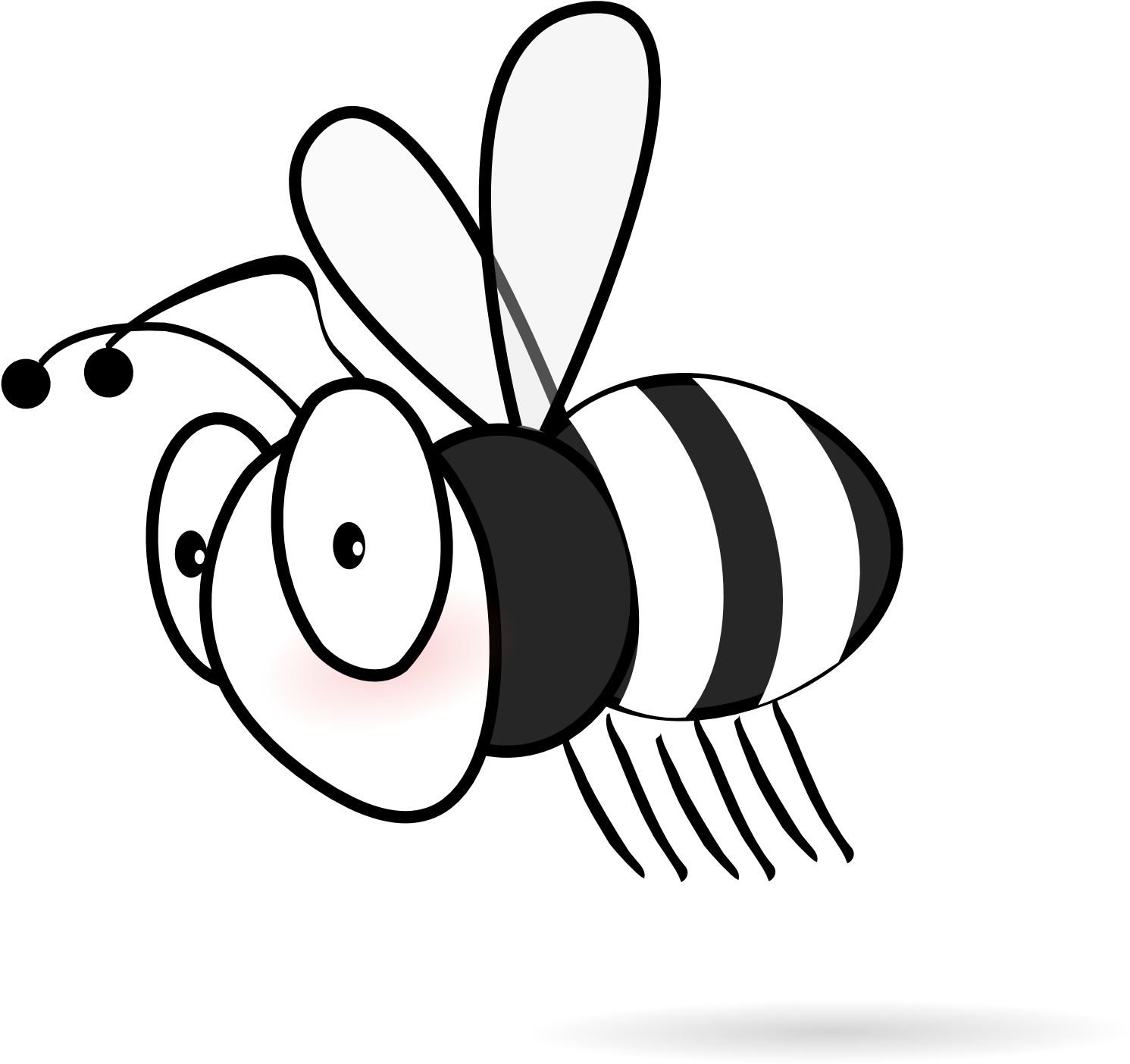 Vector Insects Black And White - Clip Art Black And White Bee - Png ...