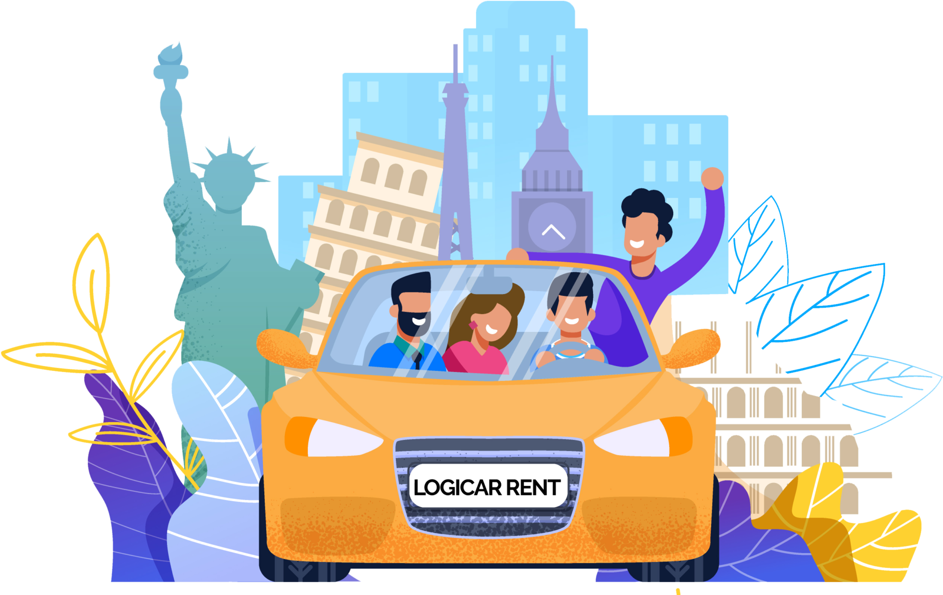 Car Friends Vector Clipart - Full Size Clipart (#5594867) - PinClipart