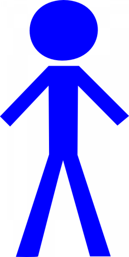 Blue Person Clipart Transparent Library Free Blue People - Stick Figure ...