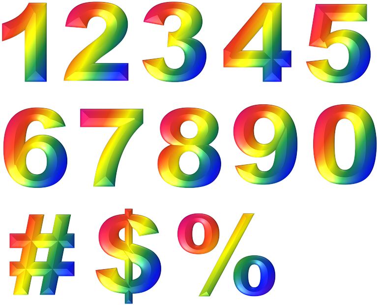 Clip Art Images - Rainbow Numbers Png Transparent Png - Full Size ...