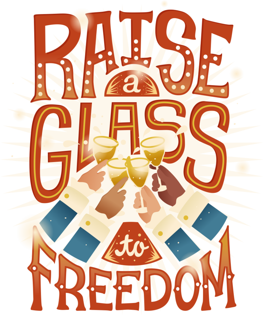 Hamilton Quotes Raise A Glass To Freedom Clipart - Full Size Clipart ...