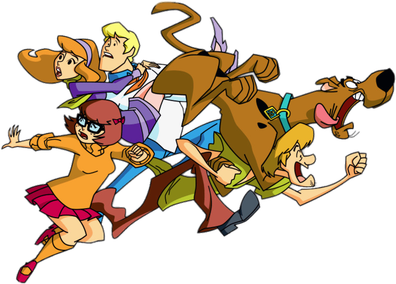 Scooby-doo And Team Running - Scooby Doo Scare Running Clipart - Full ...