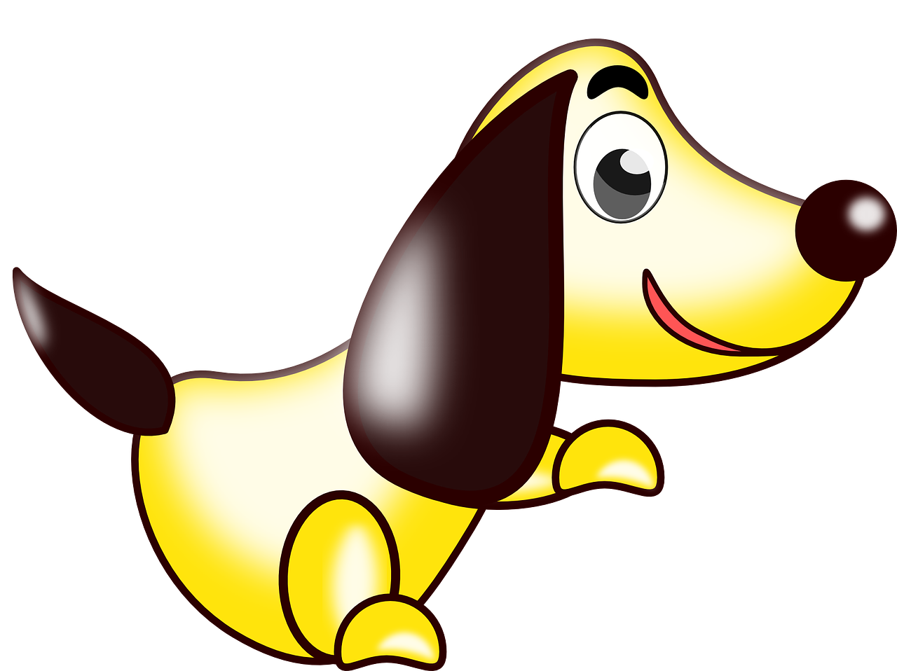 Cartoon Dog Yellow Png Clipart - Full Size Clipart (#5610810) - PinClipart