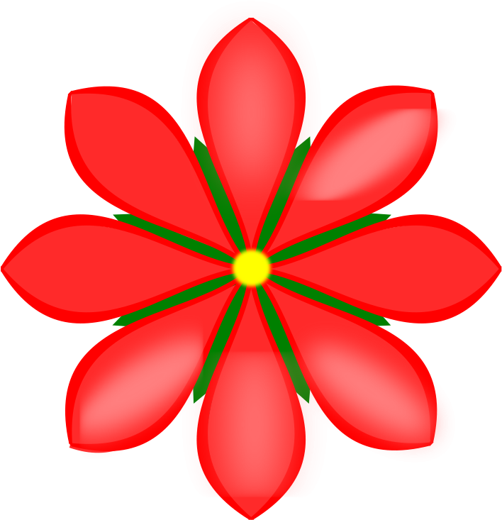 Red Flower - Cute Flowers Png Clipart - Full Size Clipart (#5614706 ...