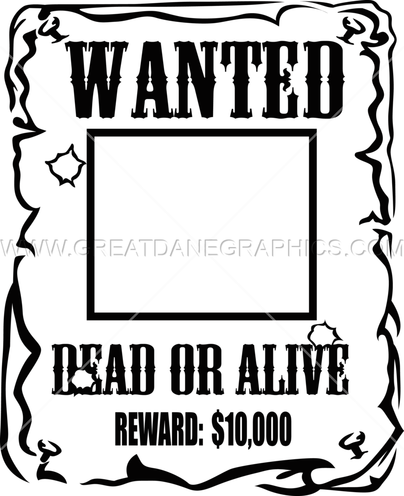 Wanted Production Ready Artwork - Wanted Poster Svg Clipart - Full Size ...