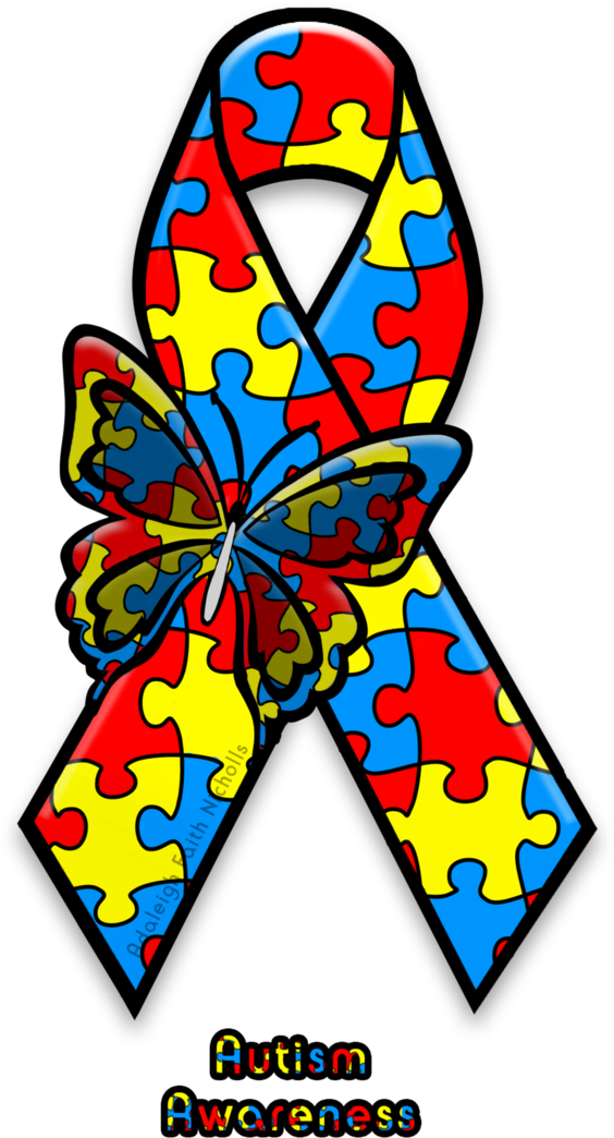 Autism Awareness Ribbon - Developmental Disability Awareness Ribbon ...