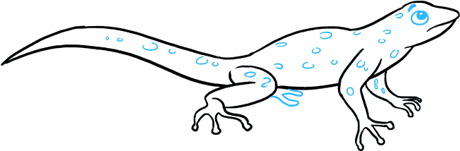 How To Draw Lizard - Simple Lizard Draw Easy Clipart - Full Size ...