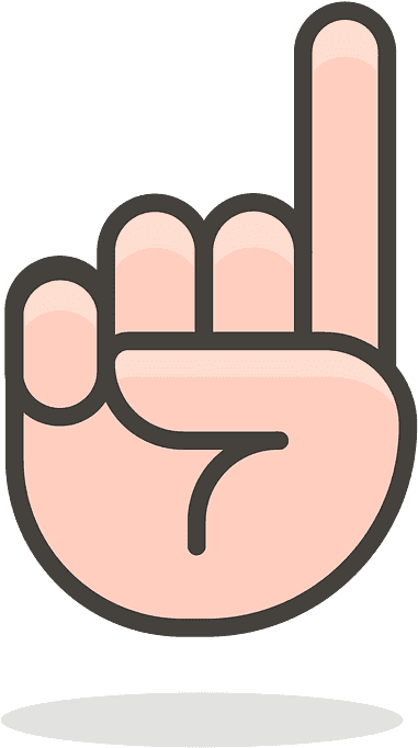 Download Index Pointing Up Emoji Clipart - Emoji Point Png Transparent ...